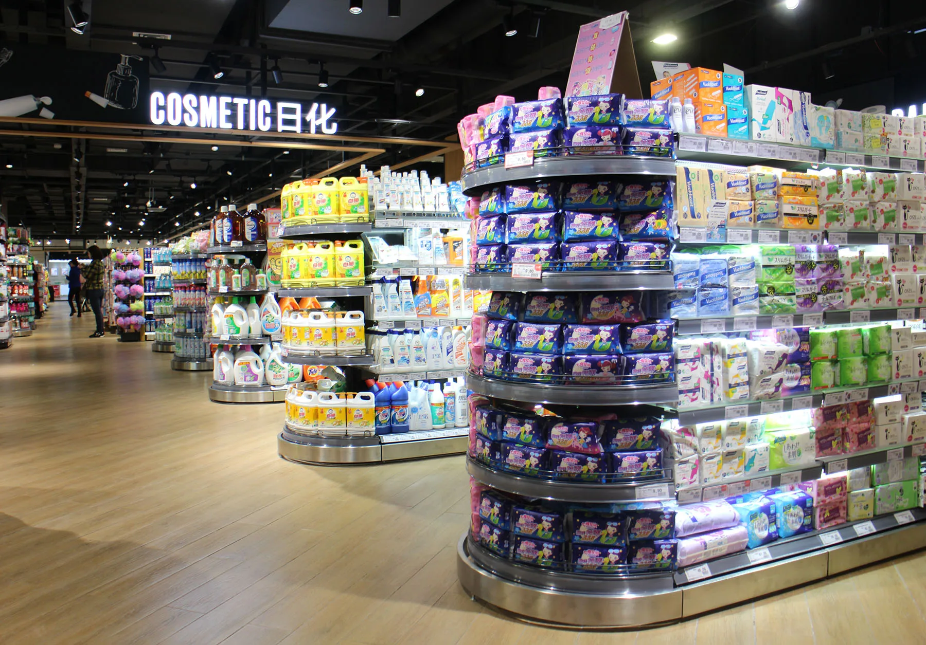 Customized Commodity Display Shelving With Led Light For Shopping Mall ...