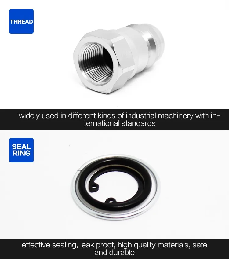 1/2 Inch Bsp Npt Iso A 5000 Psi Quick Connect And Disconnect Tractor ...