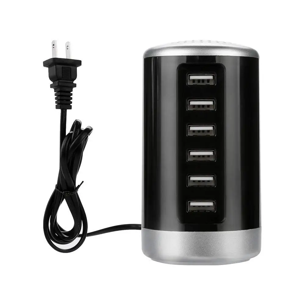 6 Port Usb Wall Charger 5v 6a 30w Multi Charging Station 6-port Usb ...