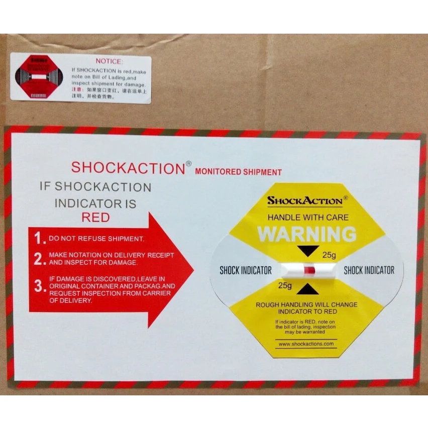 Oem Shock Indicator Label For Drop Detection And Monitoring In Shipment ...
