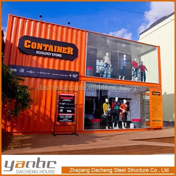 New Design Prefab Container Clothes Shop House - Buy Prefab Container ...