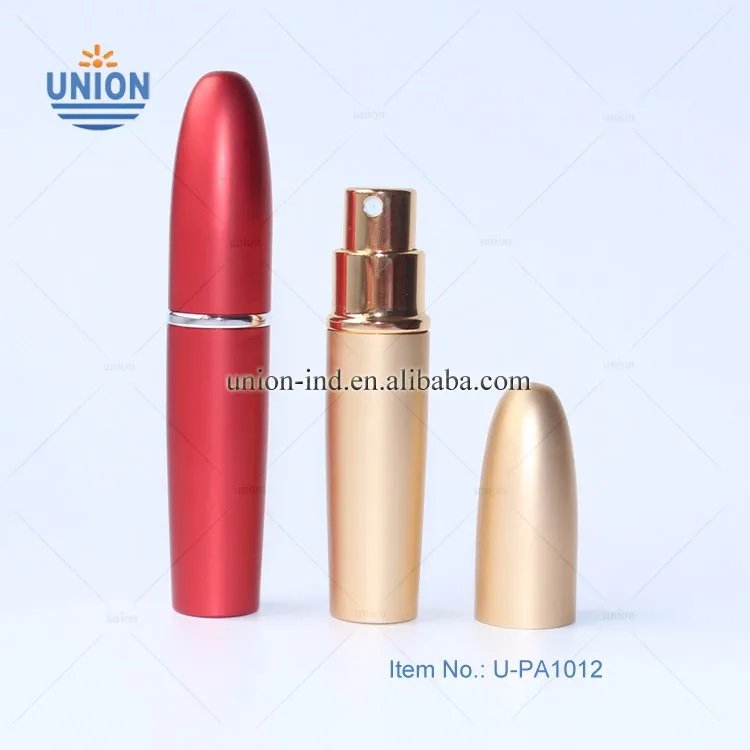 High End Golden Color Bullet Shaped Perfume Bottles With Pump Sprayer ...