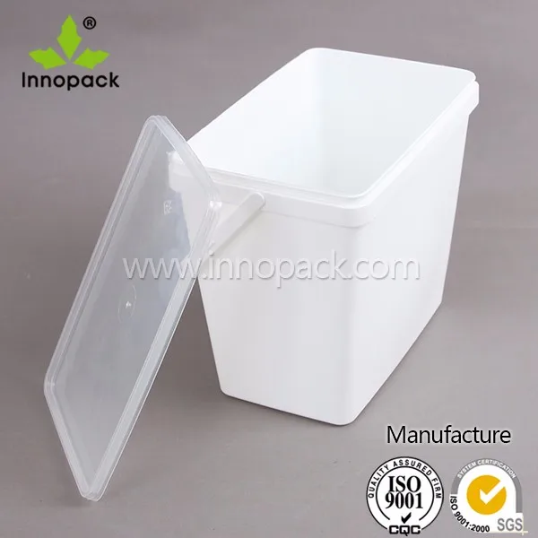 Clear Square 1 Gallon Plastic Pails Food Grade 3.7l Plastic Bucket ...