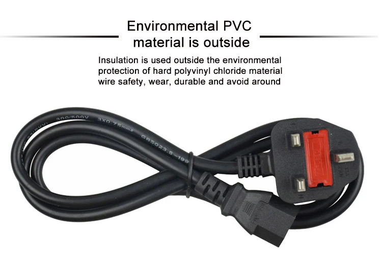 Sipu British Mains 3 Pin Power Cord Set Iec C13 Uk Standard Ac Power ...