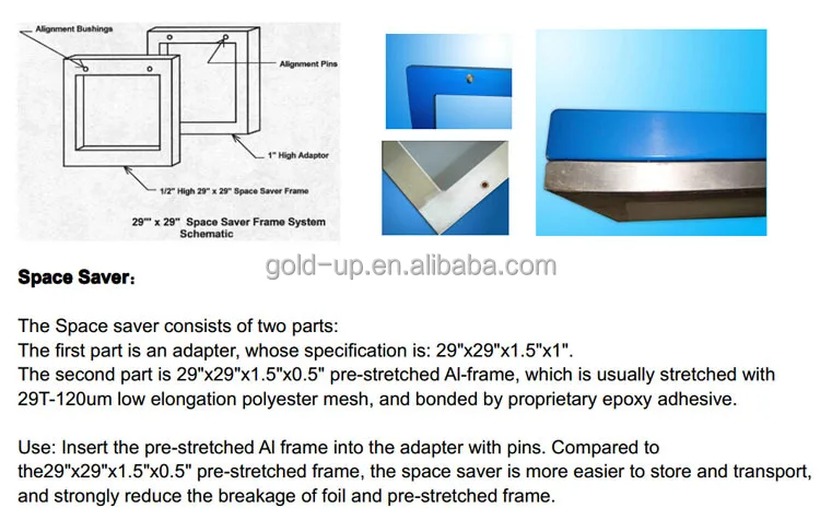 29"x29" Aluminum Smt Stencil Frame With Mesh For Silk Screen Printing ...