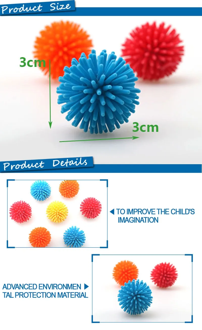 Promotional Item Colorful Ball Puffer Mini Soft Rubber Puffer Balls ...