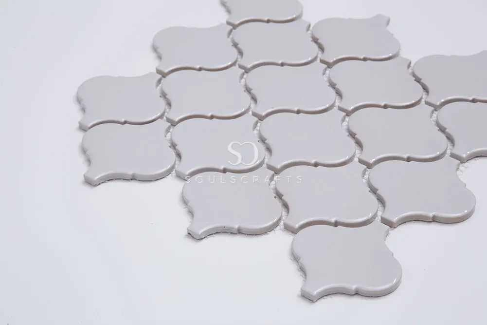 Arabesque Lantern Pattern Glazed Ceramic Mosaic Tiles