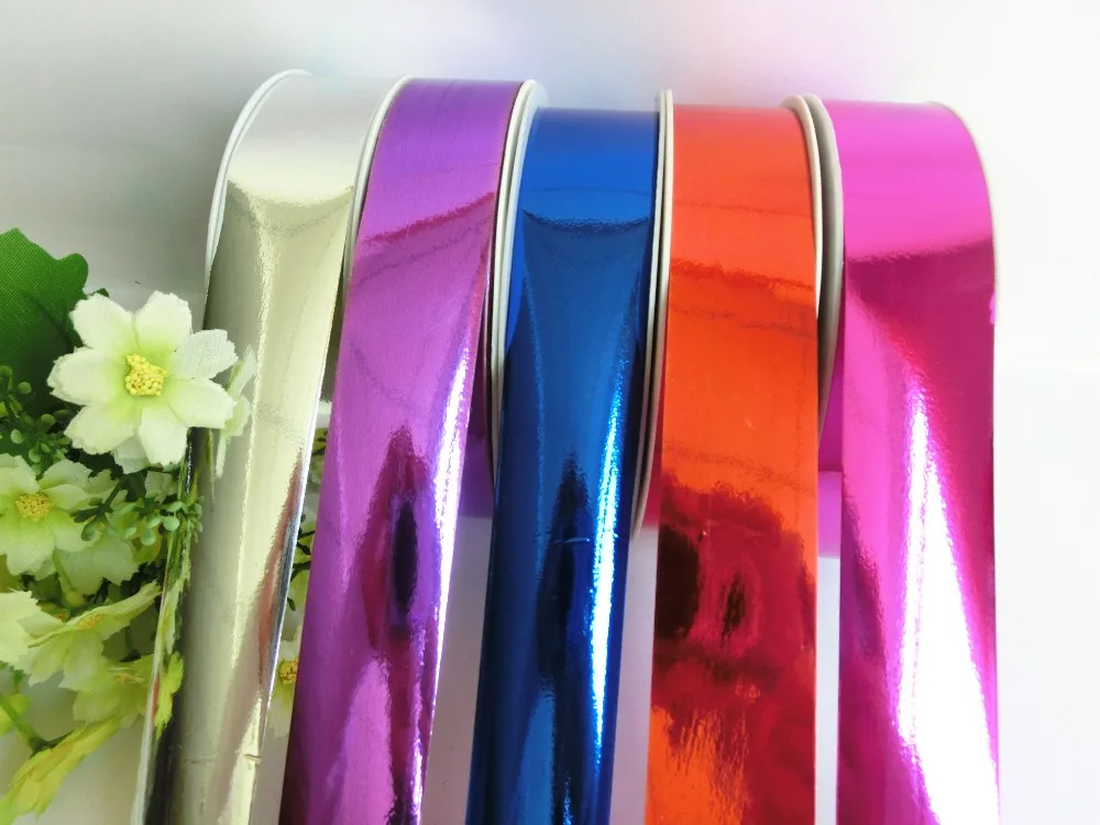 Shiny Gold Metallic Plastic Polypropylene Ribbon