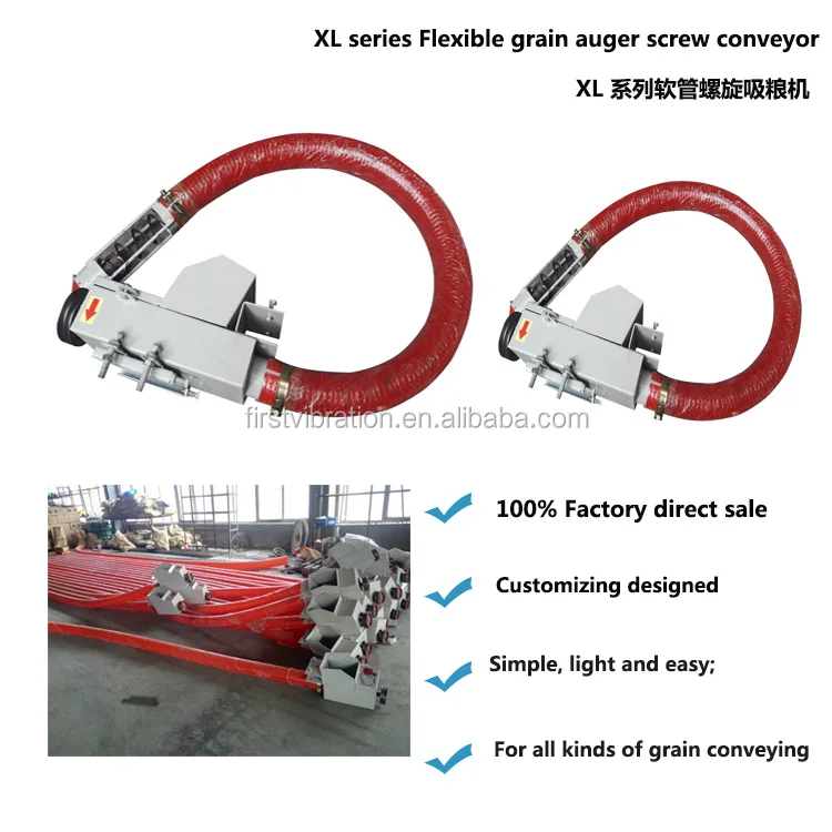 10tons Capacity Flexible Screw Conveyor for Grain Handling