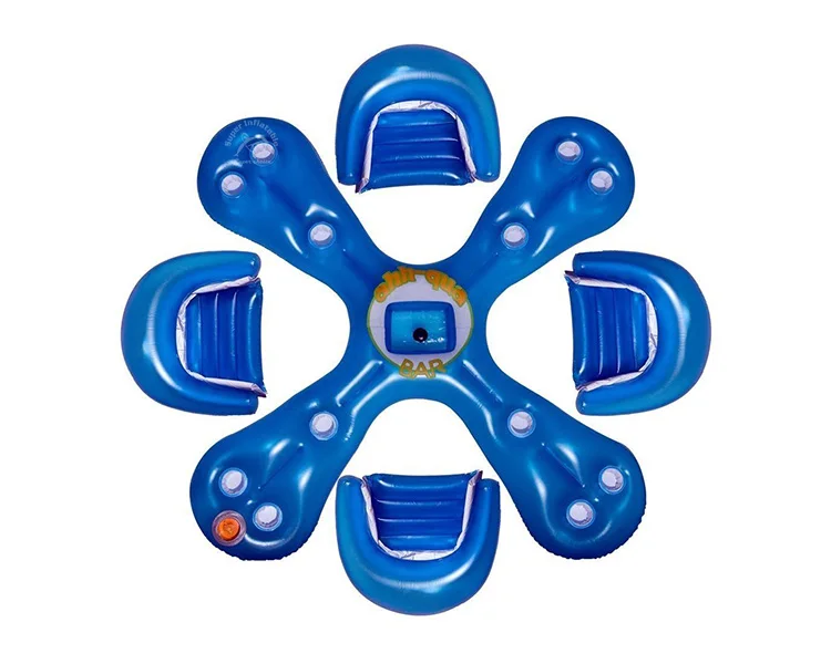 4 Person Inflatable Floating Swimming Pool Drink Water Bar,Inflatable ...