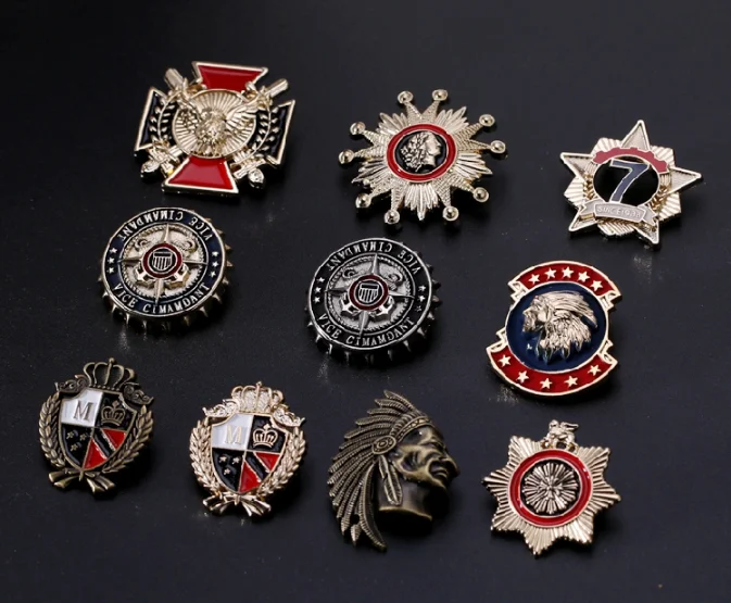 Custom Metal Pin Badges - Durable 3D Enamel Zinc Alloy