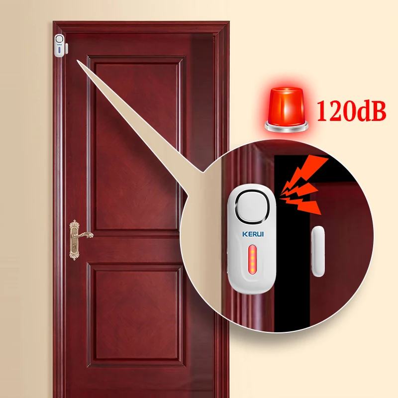 KERUI Door Window Entry Security Burglar Sensor Alarm PIR Door Magnetic KERUI Door Window Entry Security Burglar Sensor Alarm PIR Door Magnetic