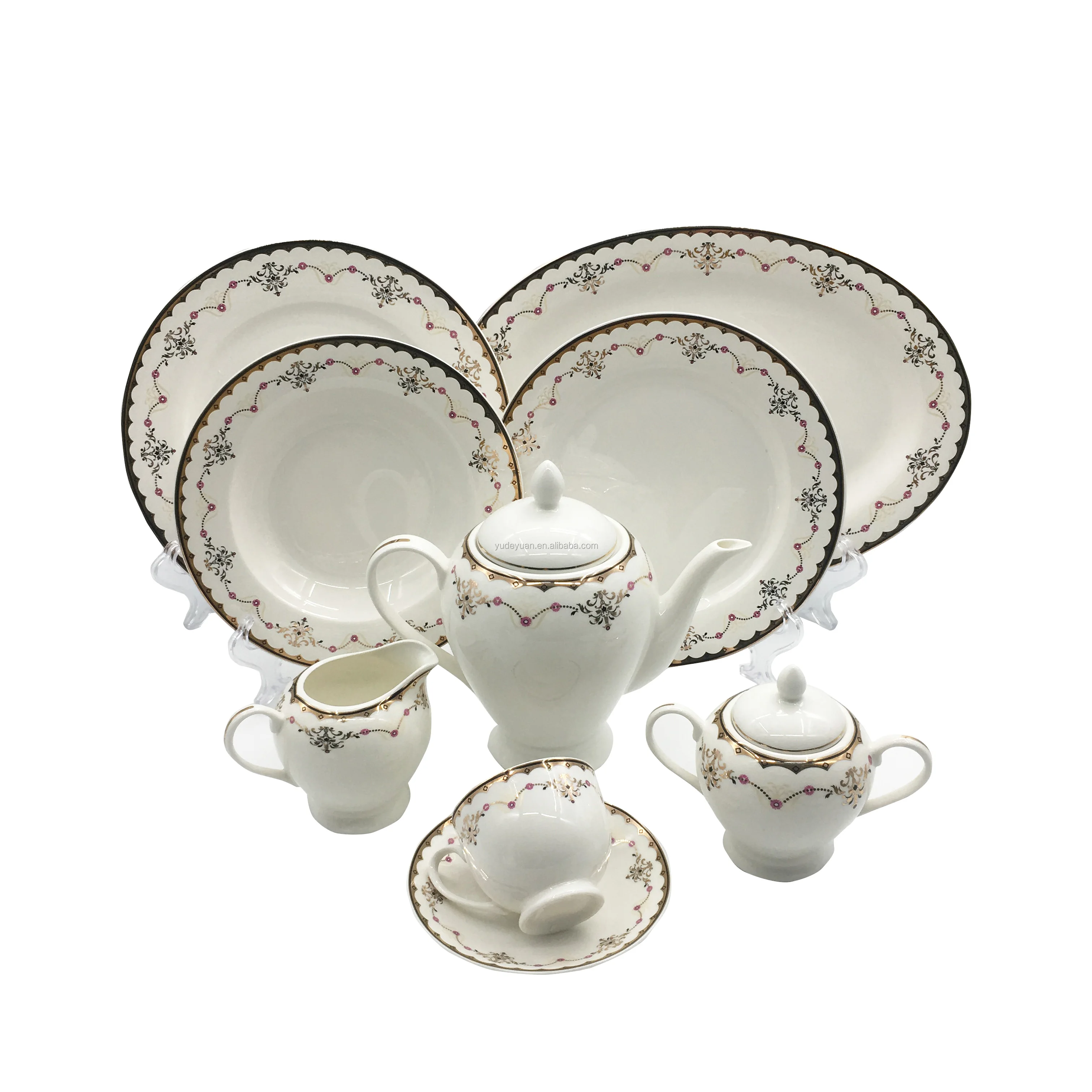 61pcs Pakistan Dinner Ware Online Dinnerware Porcelain Set for 8 Person