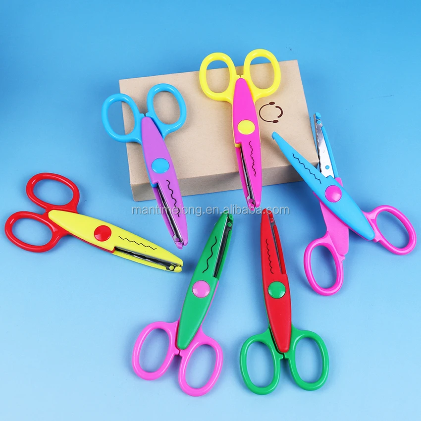 Kids Scissors For Diy Handmade 6 Patterns Laciness Scissors For Photo ...