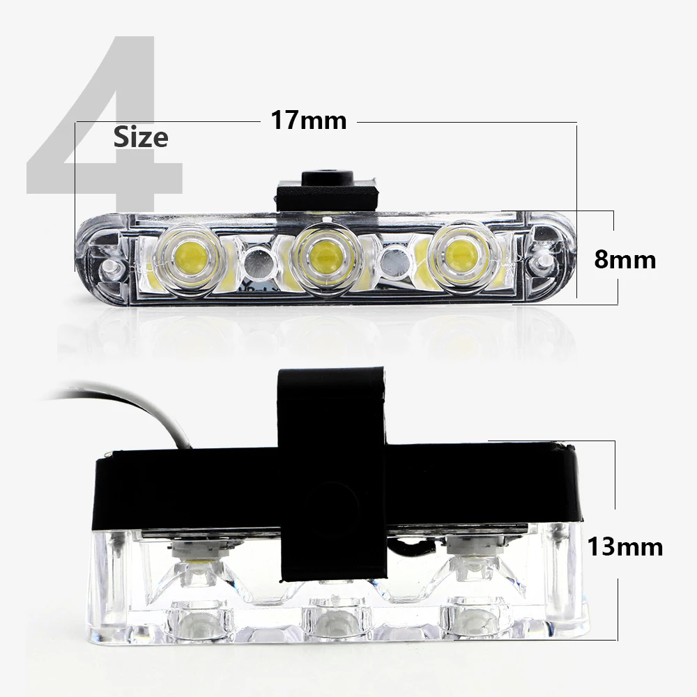 Wireless Car Led Flash Light Kit Rf Remote Autos Daytime Running Drl ...