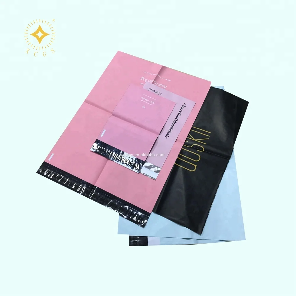 10x13 Inch Pink and Gold Sweet Heart Designer Poly Mailers Shipping ...