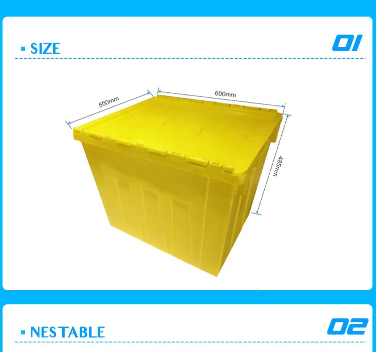 Stackable Plastic Tote Boxes - Durable & Versatile Storage