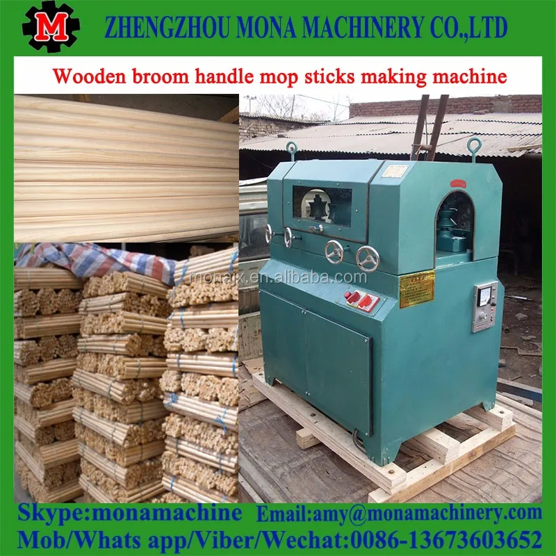 Automatic Shovel Broom Handle Making Machine Wood Round Rod Stick ...