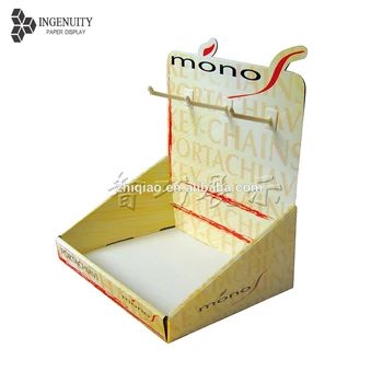 Shop Counter Table Top Hook / Hang Cardboard Display Pegboard Stand ...