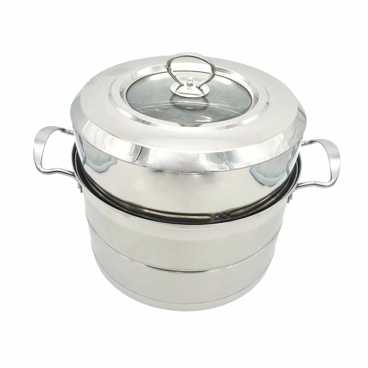 3 Tiers Industrial Stainless Steel Food Steamer - Stackable Cooking Pot ...