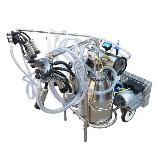 Double Milk Bucket 25 Liter Cow Milking Machine Motor & Gasoline Cow ...