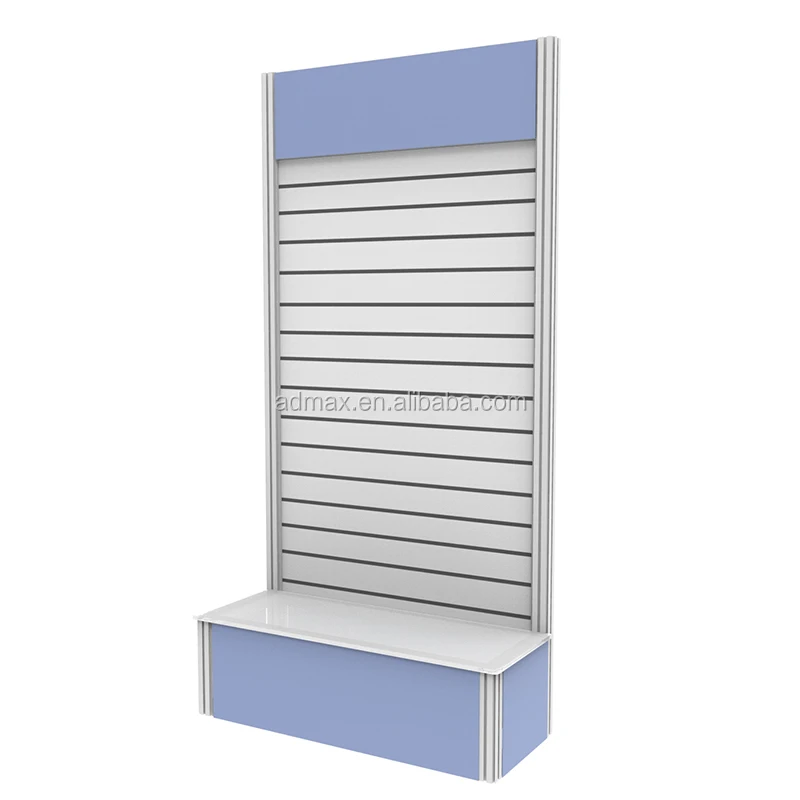 Portable Aluminum Slatwall With Fabric Panel And Storage Exhibition ...