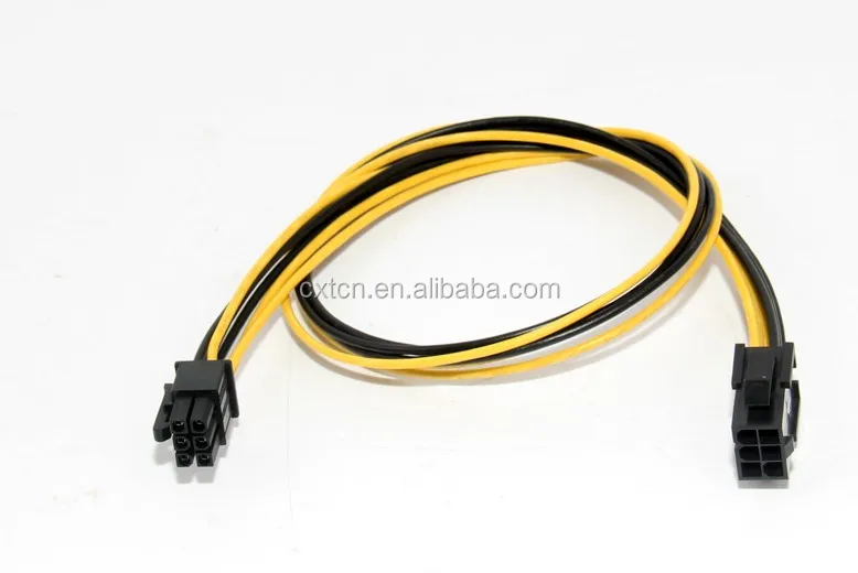 6 Pin Pcie Cable Pcie 6pin Male To Female Extension Power Cable 18awg ...
