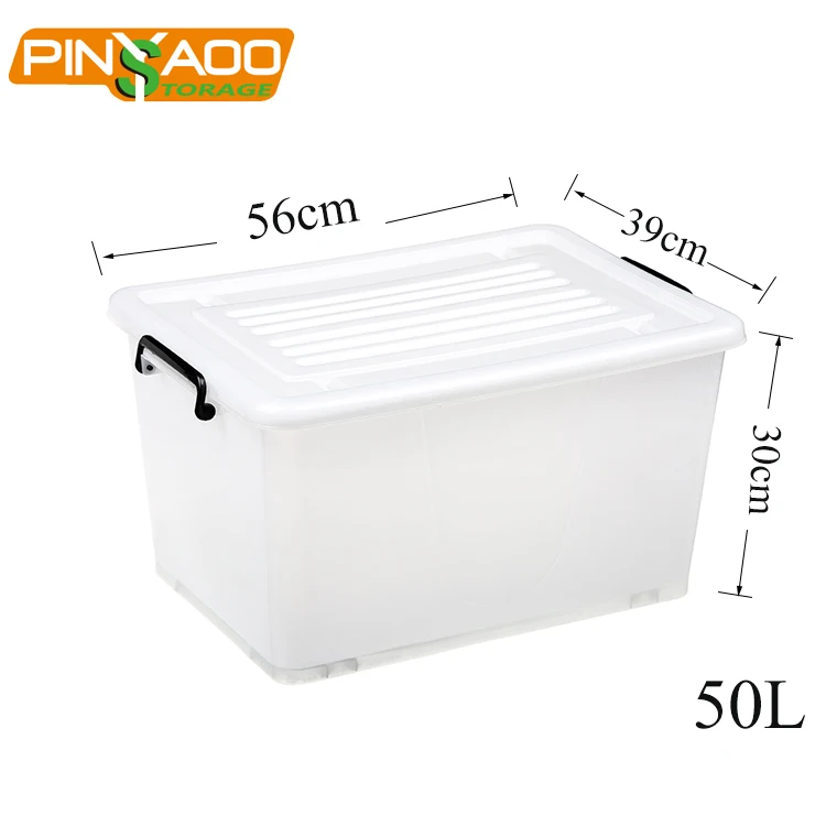 Multipurpose 50l Clear Plastic Storage Box With Lids - Buy Storage Box ...
