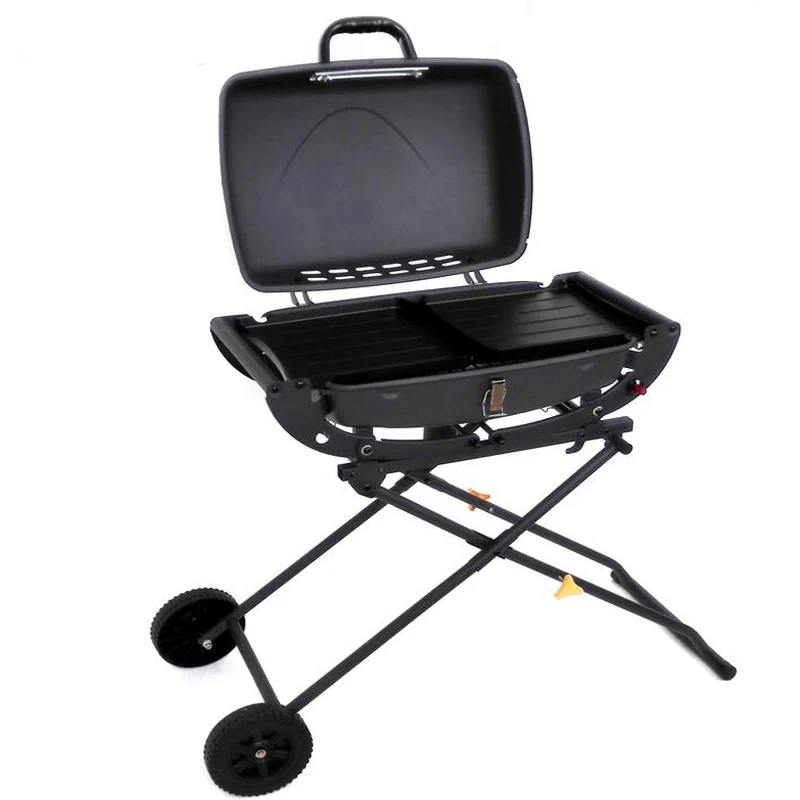 CE Certified Outdoor Portable Foldable Gas BBQ with Trolley