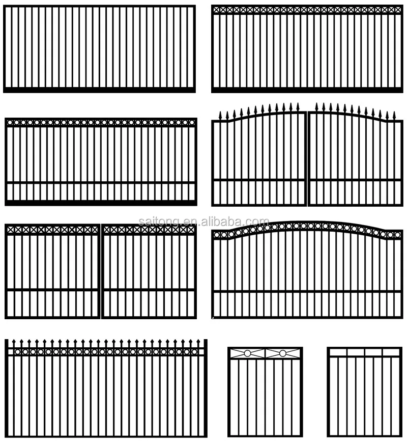 Custom Made Garden Galvanized Steel Tube Fence Gates