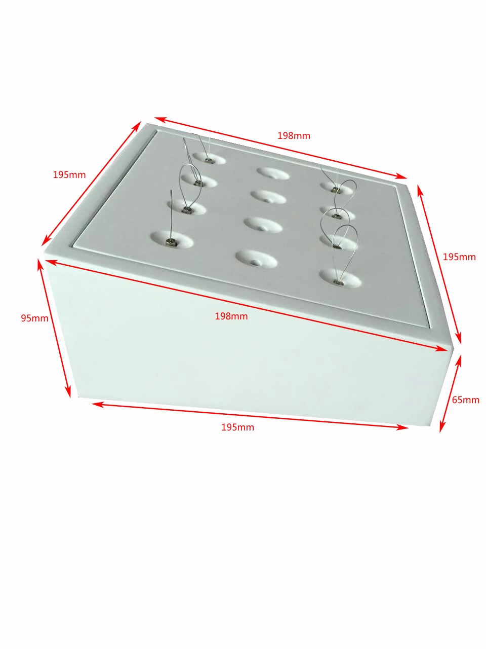 Wooden Material Retractable Ring Display Box With 12 Ring Holders - Buy ...