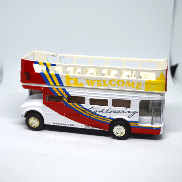 1:50 Miniature Pull Back Sightseeing Tour Bus With Music Light - Buy ...