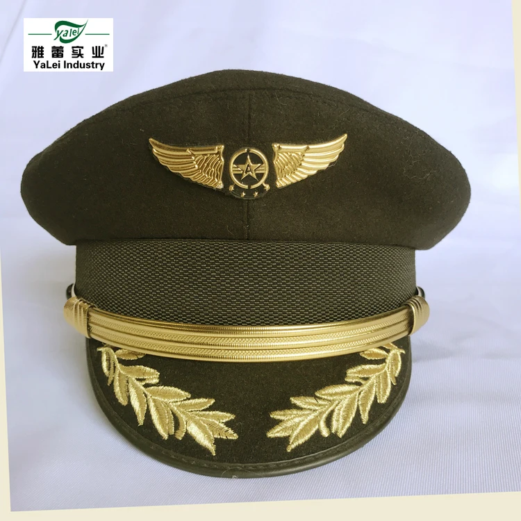 Custom Upscale Pilot Cap Airline Captain Hat Uniform Hat Party Cap ...