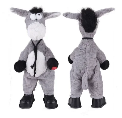 Free Sample Singing And Shaking Donkey Plush Toys Music Dancing Plush ...
