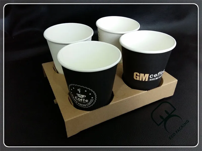 4 Pieces Cup Tray Cup Packing Paper Cup Holder - Buy Paper Cup Holder ...