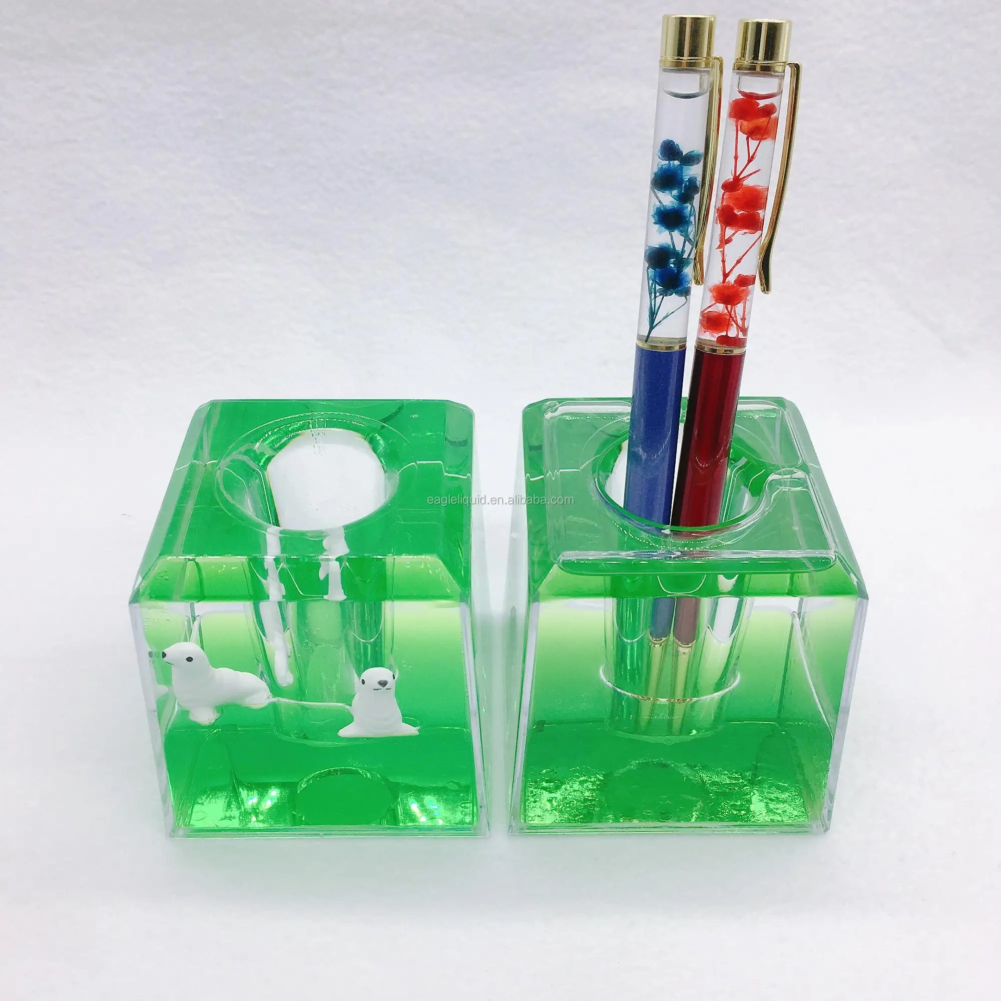 Aqua Paper Weight Or Pen Holder With Customized Floating Sea Animal ...