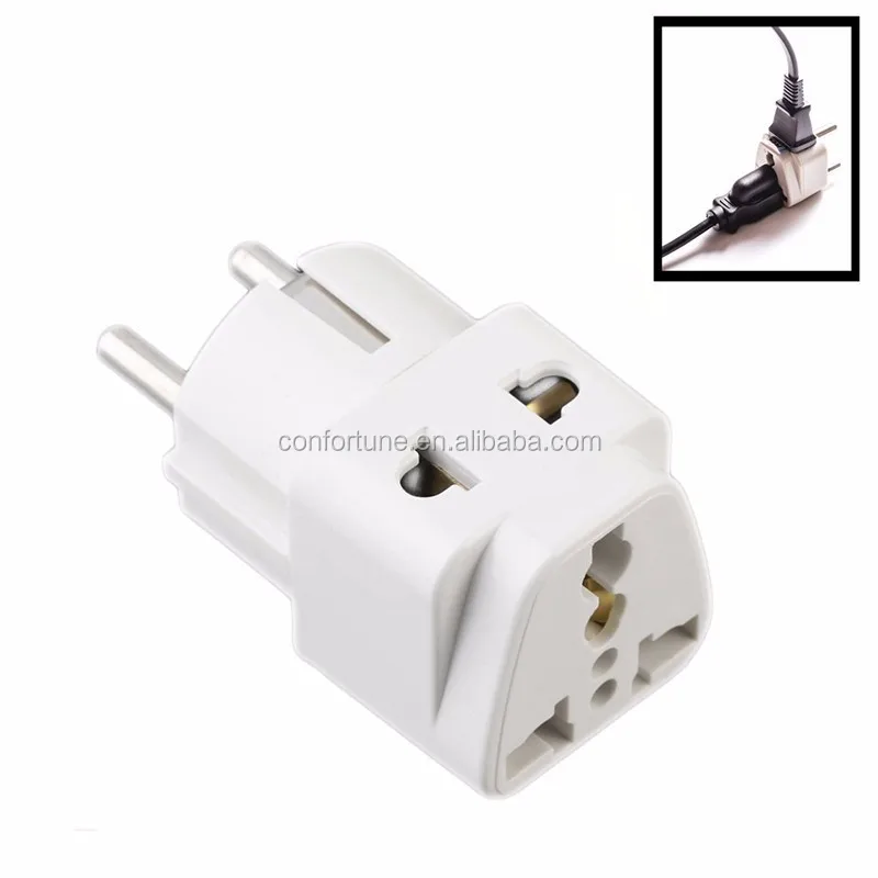 2 Round Pin Universal Travel Adapter /schuko Plug/plug Socket - Buy ...
