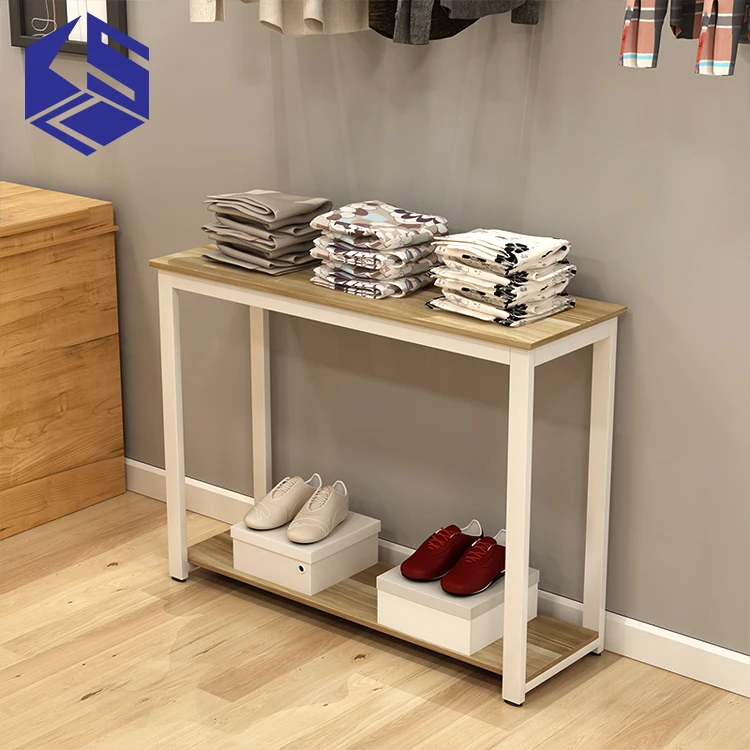 Retail Display Cabinet Wooden Display Rack Tables For Clothing Display ...