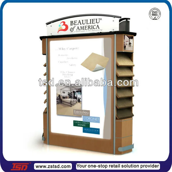 Custom Retail Store Metal Rug Display Rack Carpet Sample Display Stand ...