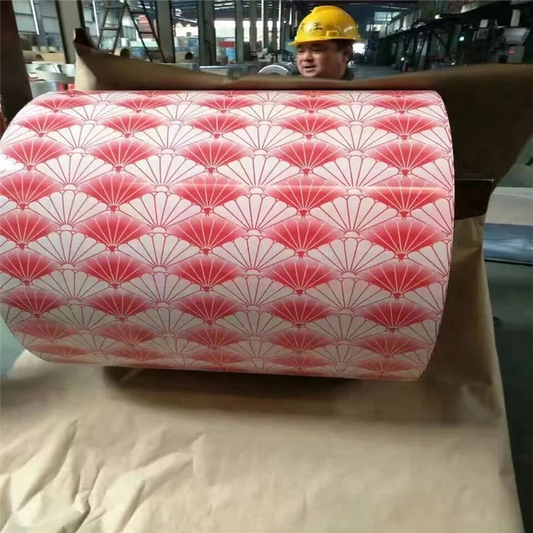Flower Printing Ppgi / Special Pattern Coated Steel Sheet Coil / Pre ...