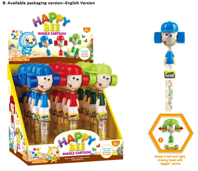 Wiggle Pop Head Shake Giggle Cartoon Candies Toys - Fun for All Ages