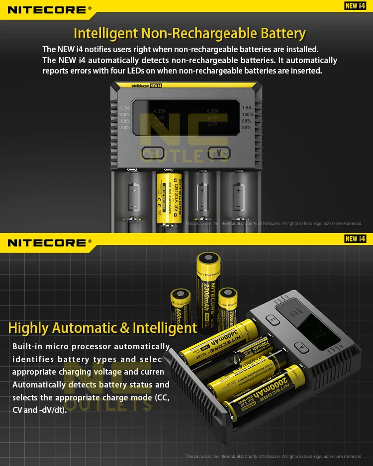 Nitecore I4 Battery Charger - Smart, Reliable, and Versatile