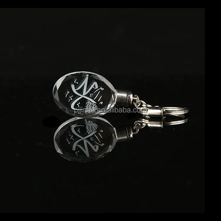 Custom Engraved Shining Led Logo Ring Crystal Key Chain Wedding ...