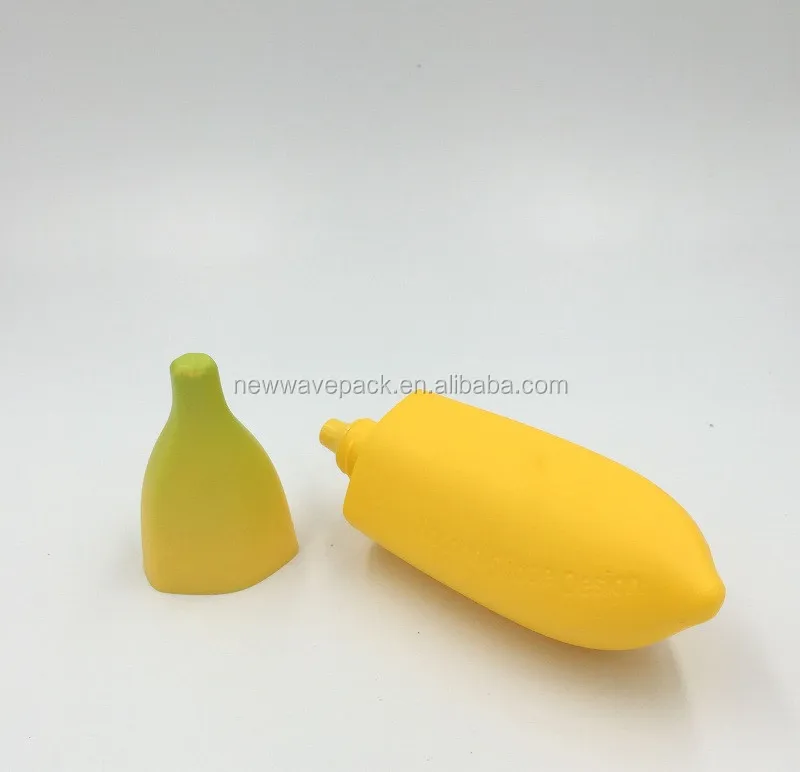 45/80ml Yellow Banana Shape Plastic Lotion Bottle/hand Cream Packaging ...