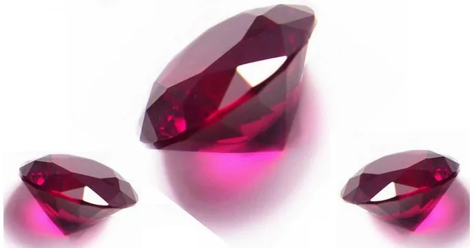 Rubi Sintético Corte Redondo 6mm,Pedra De Rubi Sintética Alta Qualidade ...