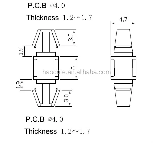 Easy-fastening Type Pcb Standoff Plastic Pcb Spacer Support For Pcb ...