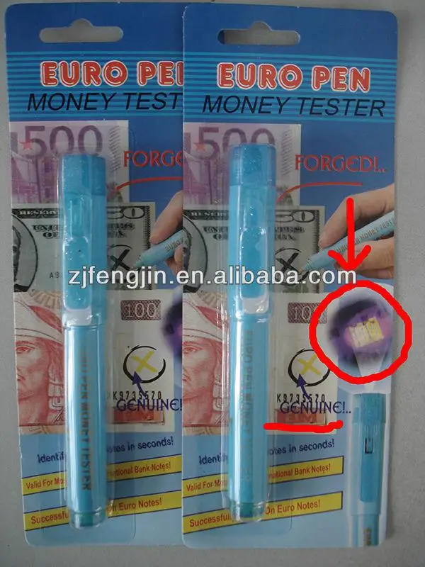 Money Checking Pen Bill Detector Pen Euro Tester Pen - Buy Euro Tester ...