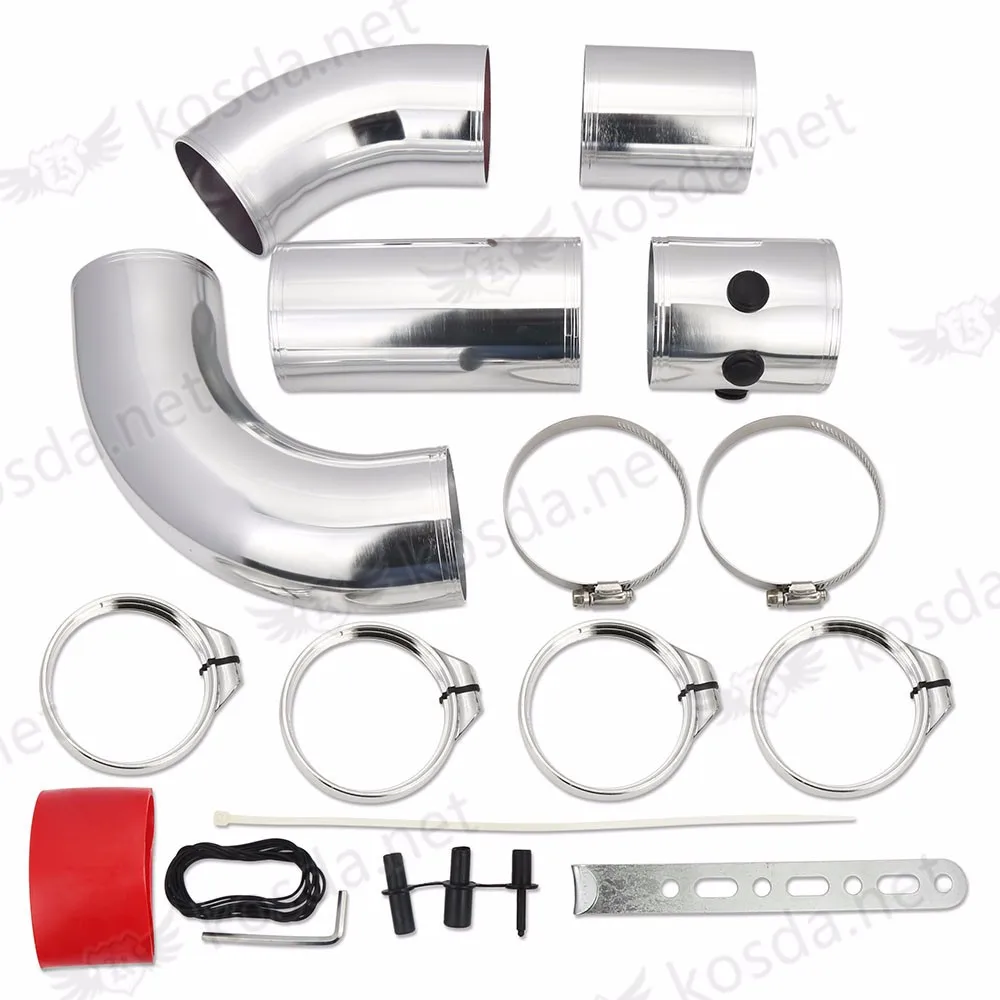 Universal Adjustable 3 Inch Aluminium Air Intake Pipe Kit,Turbo Direct ...