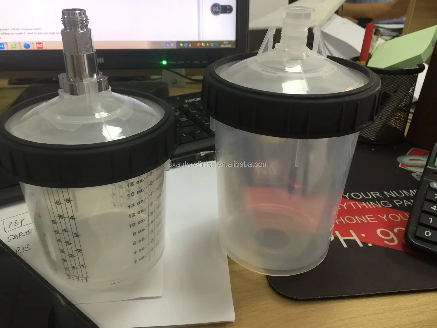 Auto Solvent Resistance Clear Plastic Disposable Mixing Cup Spray ...