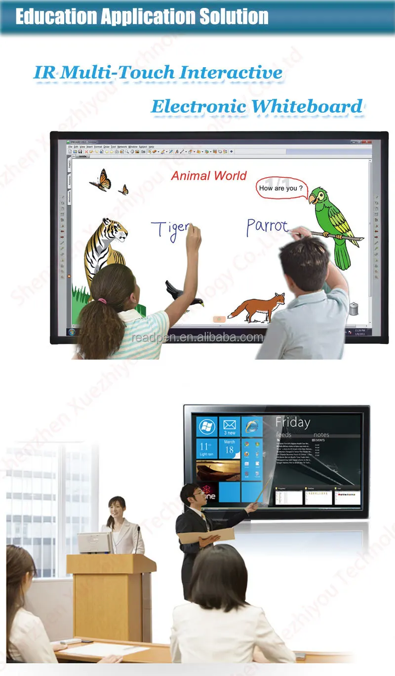 Movable Infrared Best Board Interactive Smart Whiteboard Full Hd Touch ...